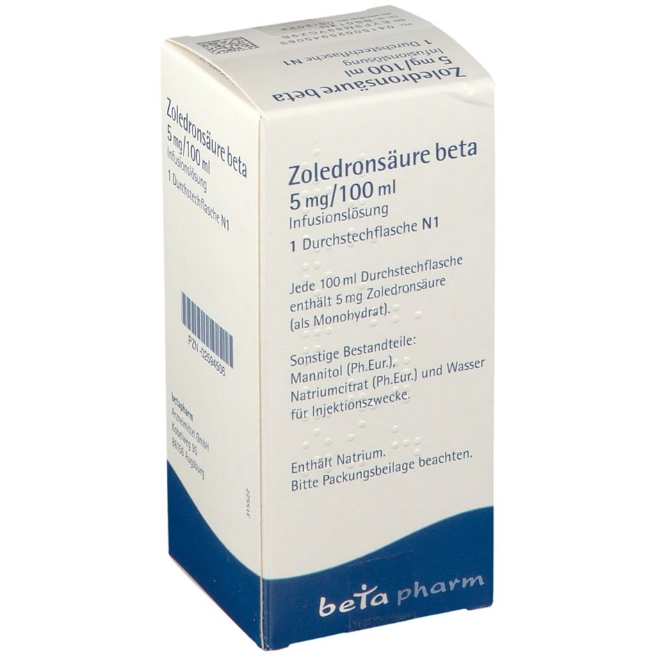 Zoledronsäure beta 5 mg/100 ml 100 ml - shop-apotheke.com