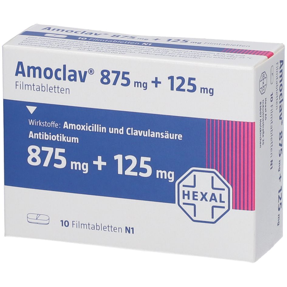 Amoclav® 875 mg + 125 mg 10 St - shop-apotheke.com