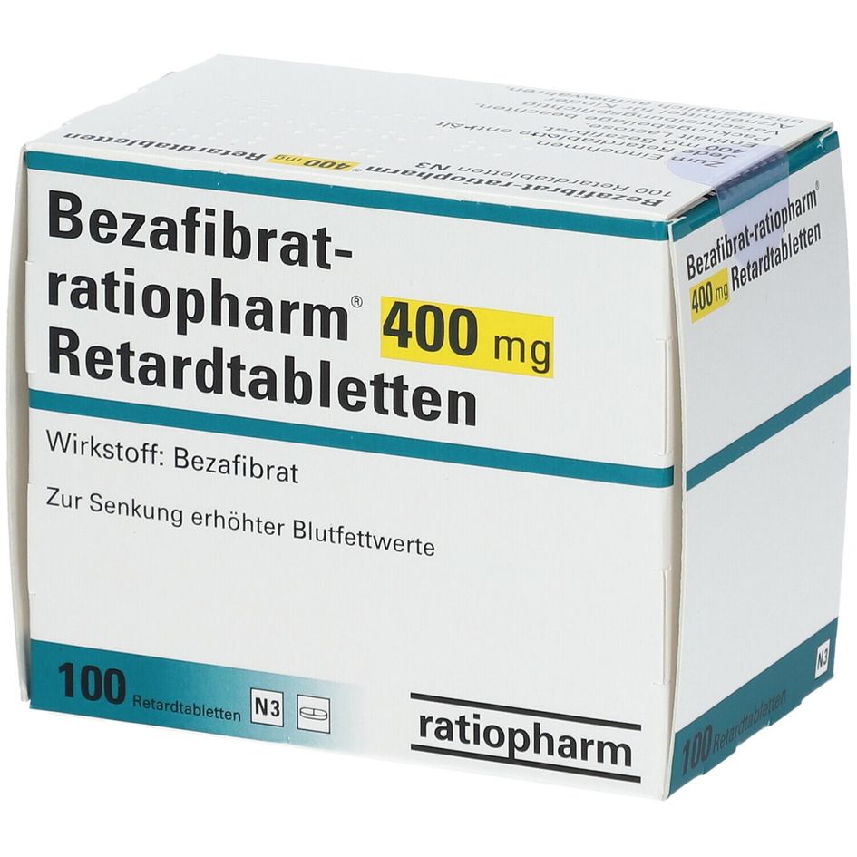 Bezafibrat-ratiopharm® 400 mg 100 St - shop-apotheke.com