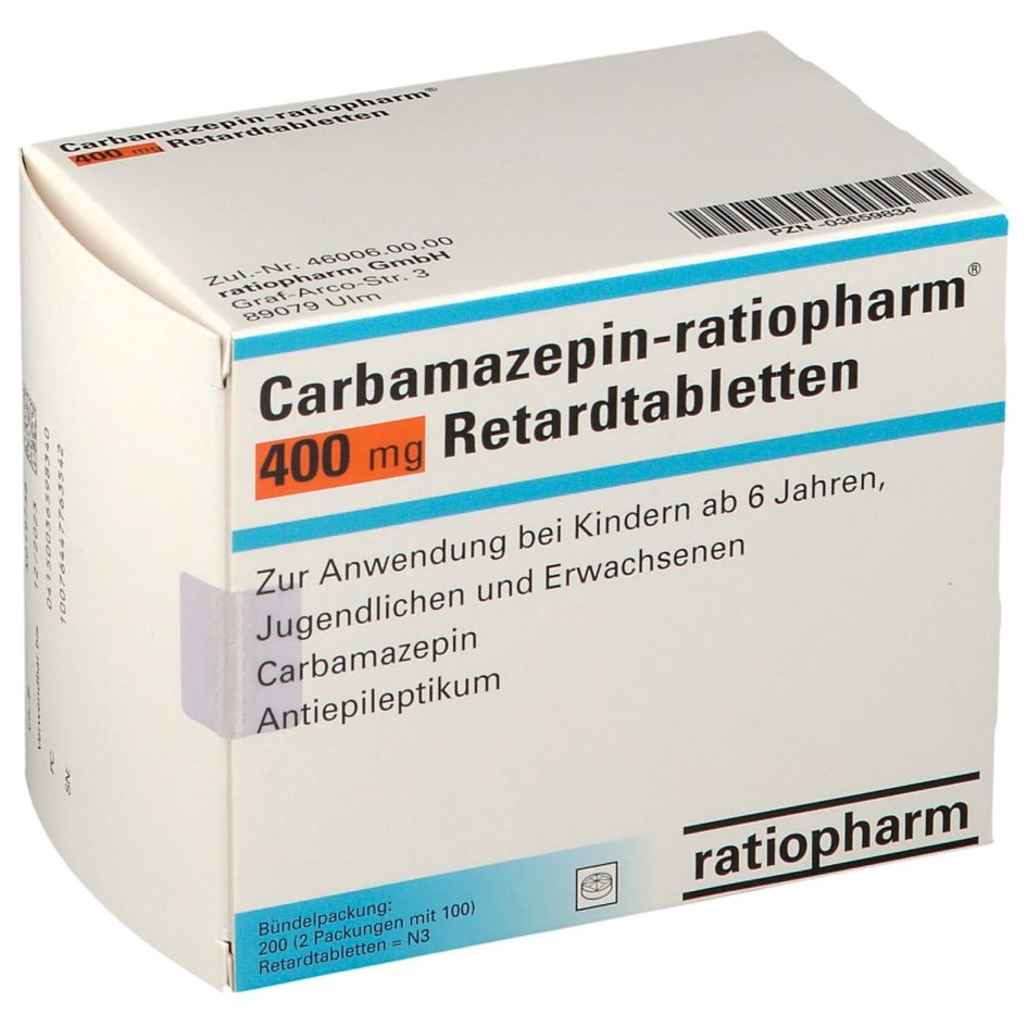Carbamazepin-ratiopharm® 400 mg 200 St - shop-apotheke.com