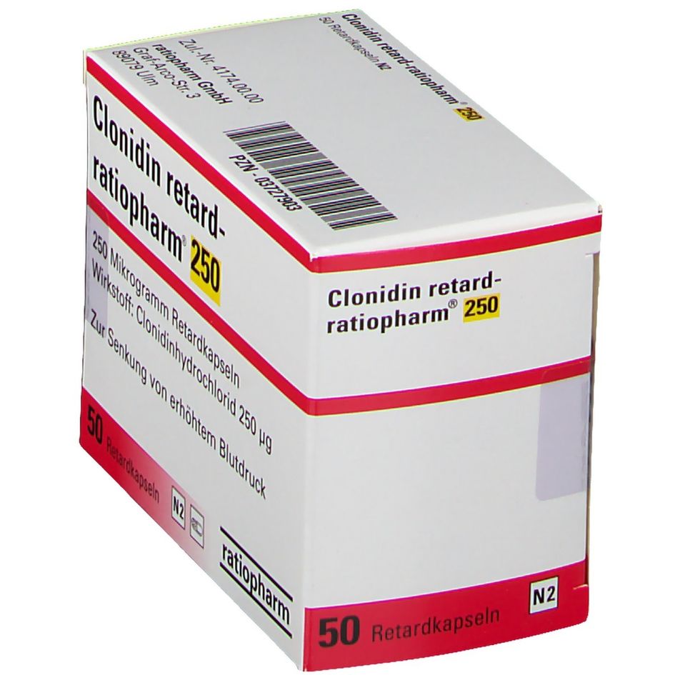 Clonidin retard-ratiopharm® 250 50 St - shop-apotheke.com