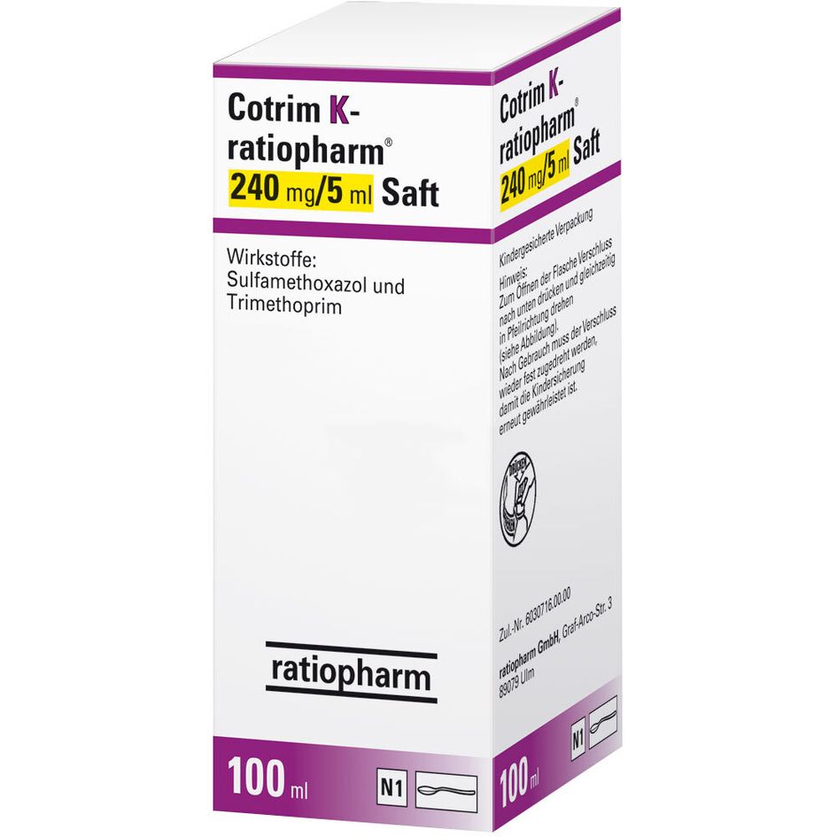 Cotrim K-ratiopharm® 240 mg/5 ml Saft 100 ml - shop-apotheke.com