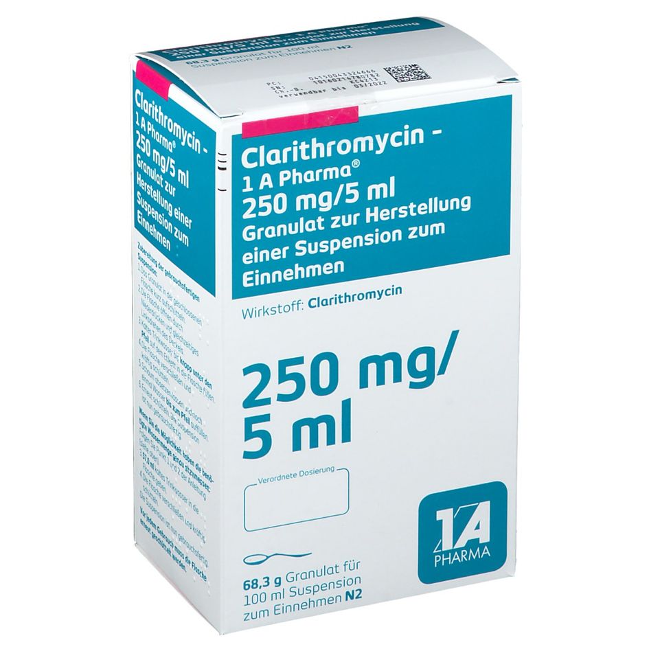 Clarithromycin - 1 A Pharma® 250 mg/5 ml 100 ml - shop-apotheke.com