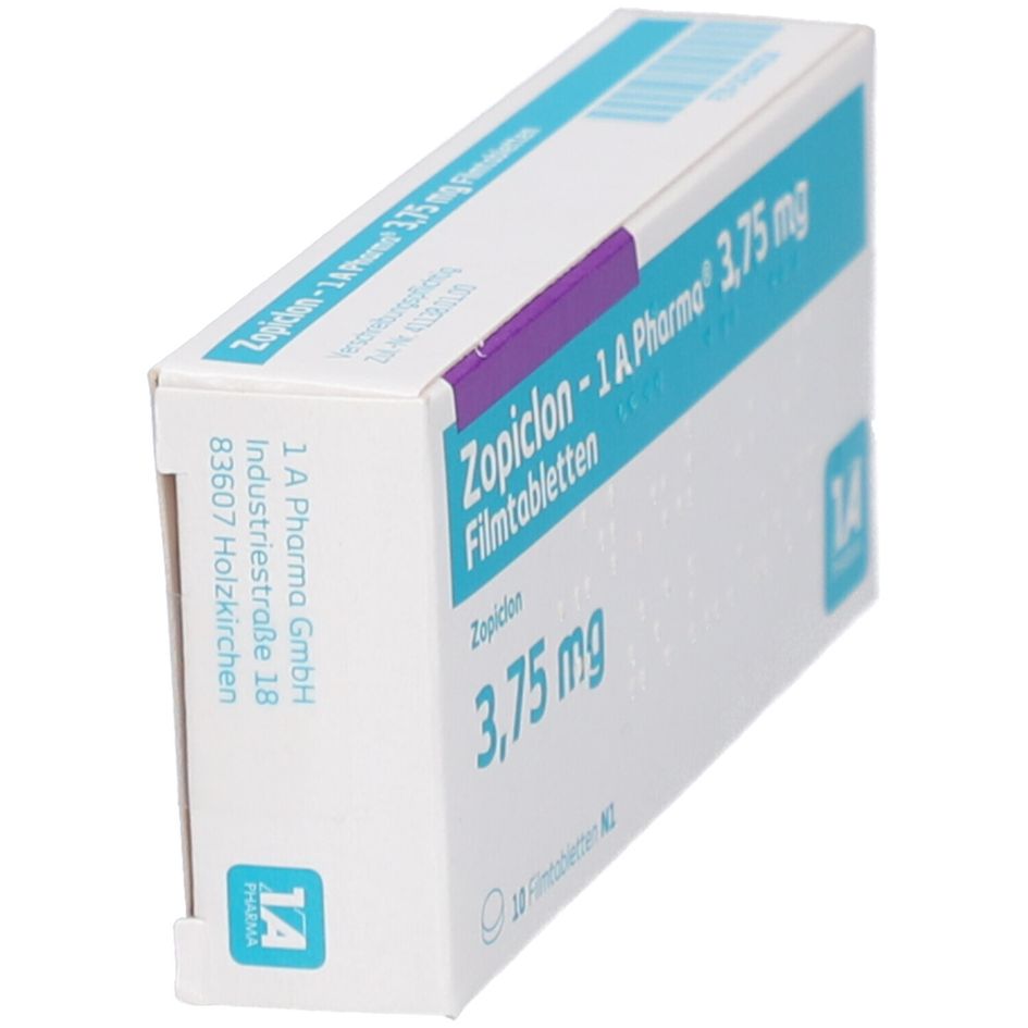 Zopiclon - 1 A Pharma® 3,75 mg 10 St - shop-apotheke.com