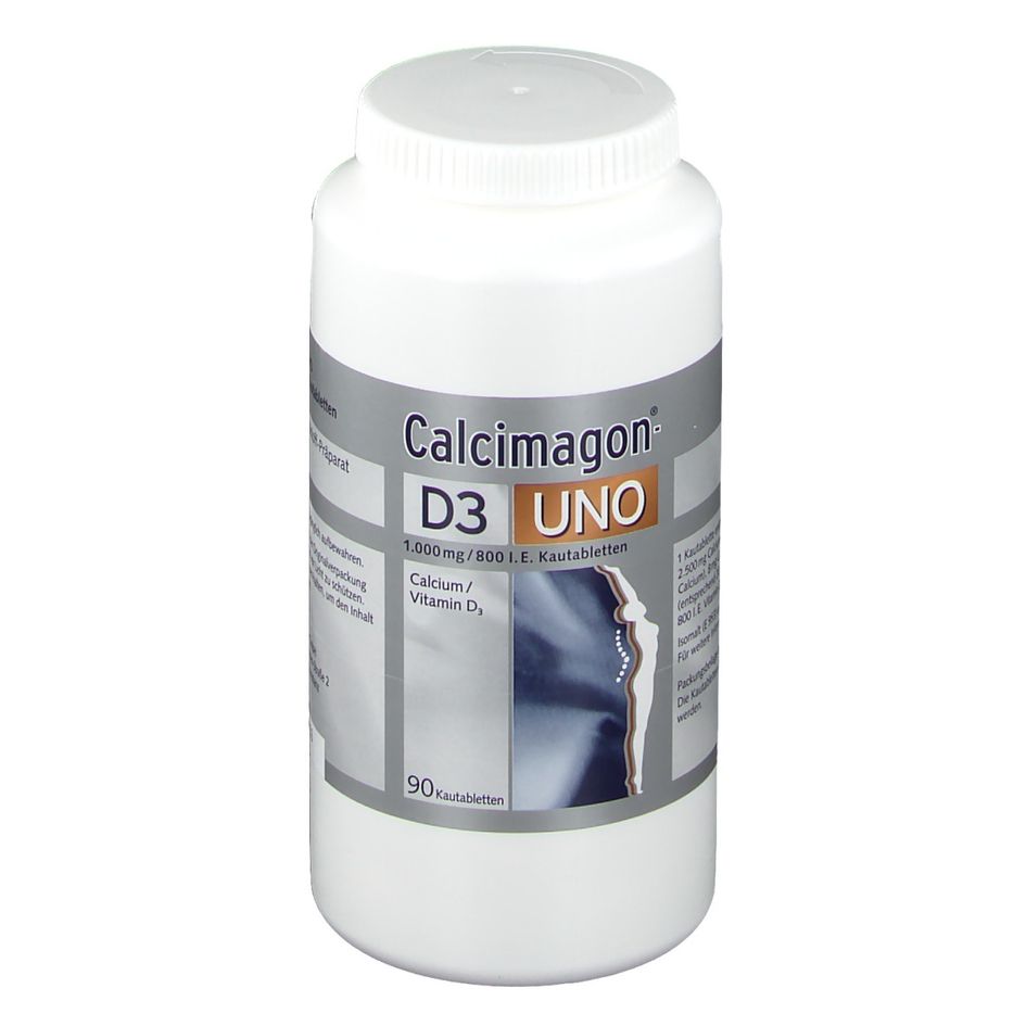 Calcimagon® D3 UNO 1000 mg/ 800 I.E. Kautabletten 90 St - shop-apotheke.com