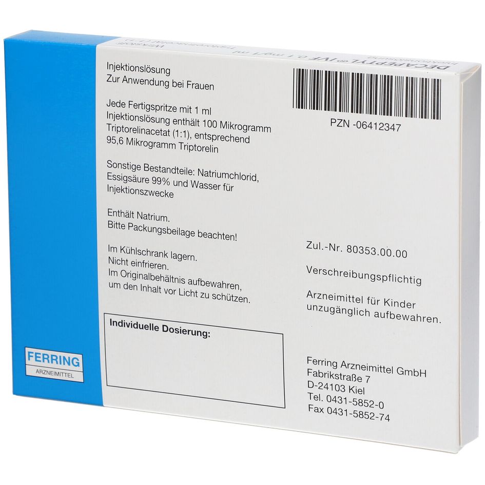 Decapeptyl Ivf 0,1 mg/1 ml 7 St - shop-apotheke.com