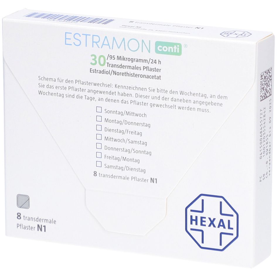 ESTRAMON conti® 30/95 µg/24 Stunden 8 St - shop-apotheke.com