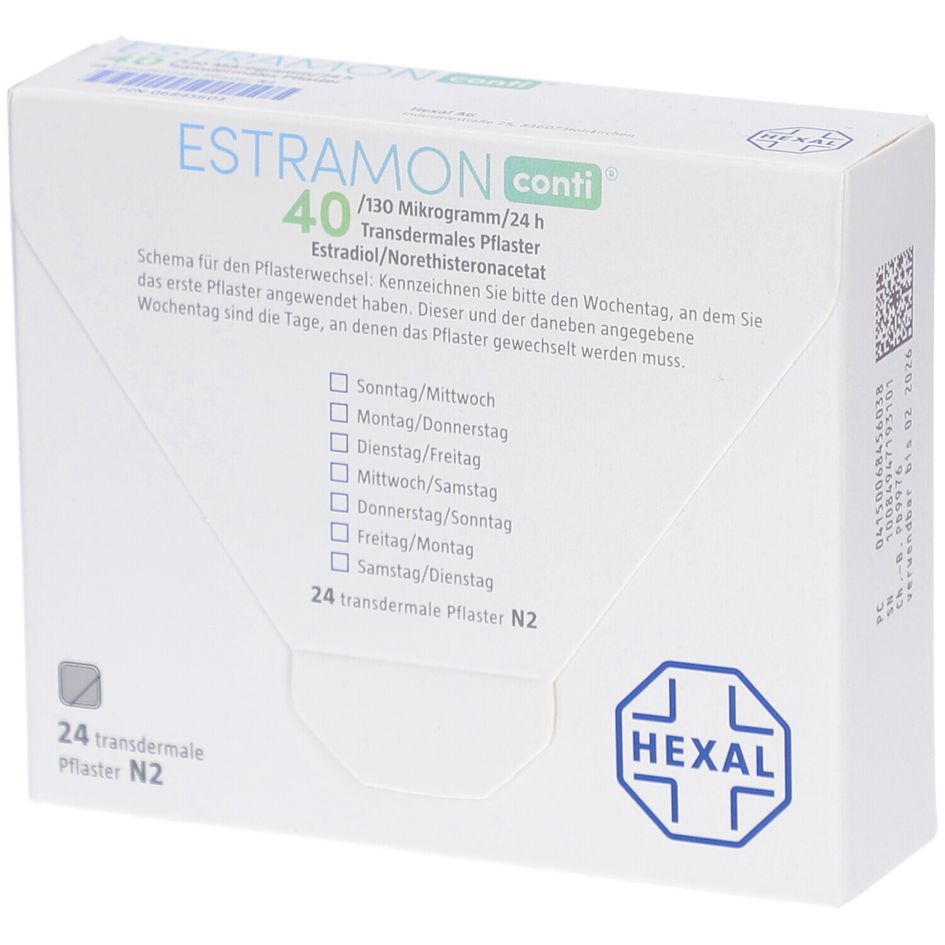 ESTRAMON conti® 40/130 µg/24 Stunden 24 St - shop-apotheke.com