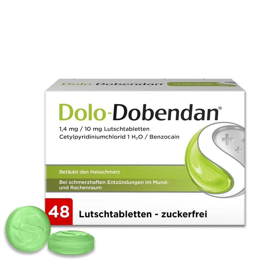 Dolo-Dobendan® 1,4 mg / 10 mg Lutschtabletten 48 St - shop-apotheke.com