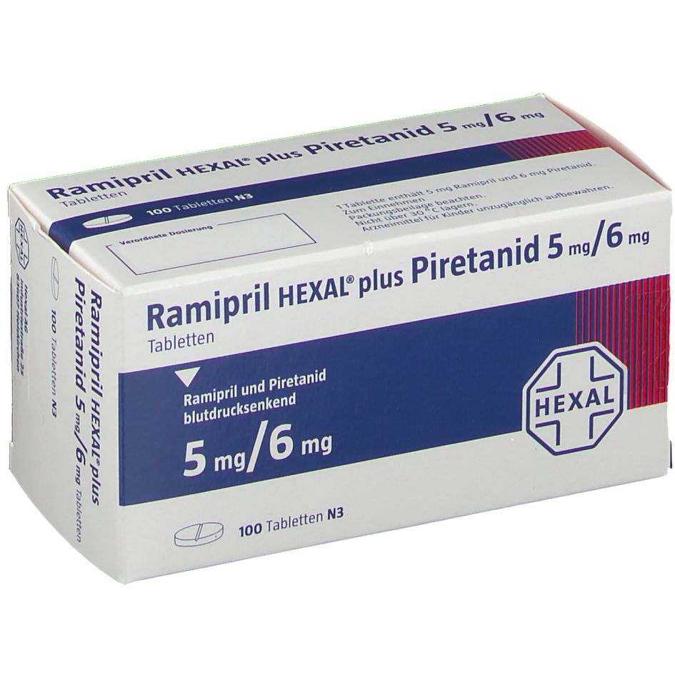 Ramipril HEXAL® plus Piretanid 5 mg/6 mg 100 St - shop-apotheke.com