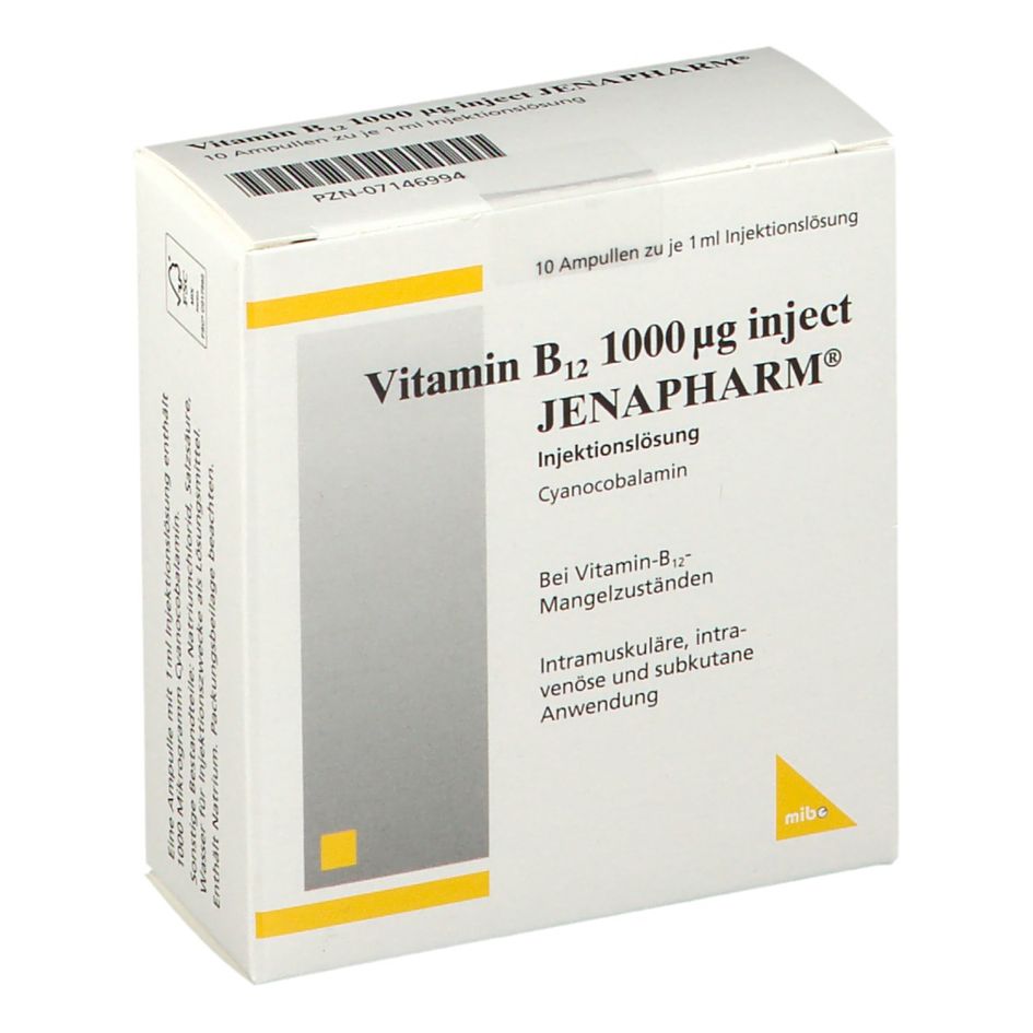Vitamin B 12 1 mg Inject Jenapharm® Ampullen 10x1 ml - shop-apotheke.com