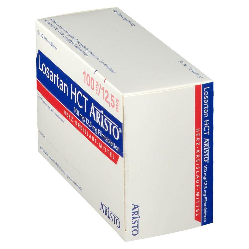 Losartan HCT Aristo® 100 mg/12,5 mg 98 St - shop-apotheke.com