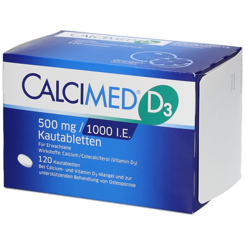 CALCIMED® D3 500mg / 1000 I.E. Kautabletten 120 St - shop-apotheke.com