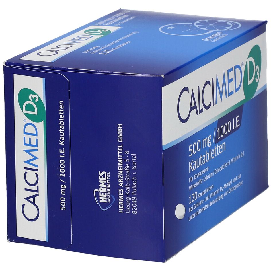 CALCIMED® D3 500mg / 1000 I.E. Kautabletten 120 St - shop-apotheke.com
