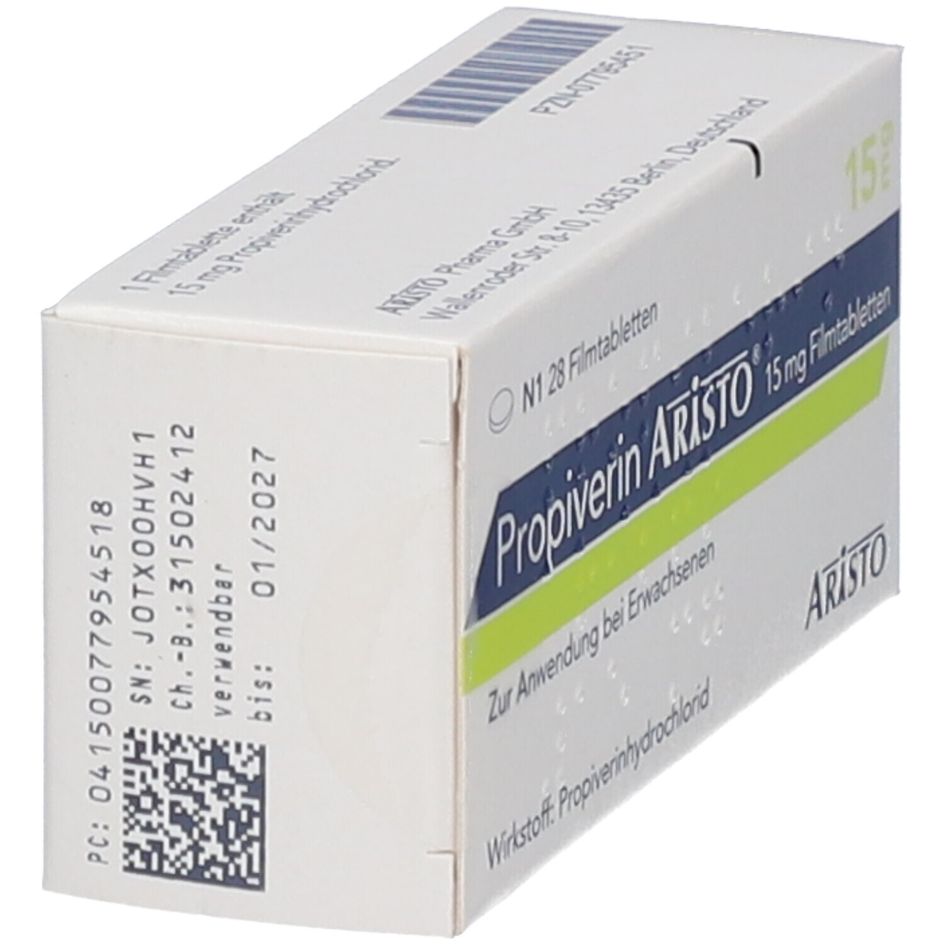 Propiverin Aristo® 15 mg 28 St - shop-apotheke.com