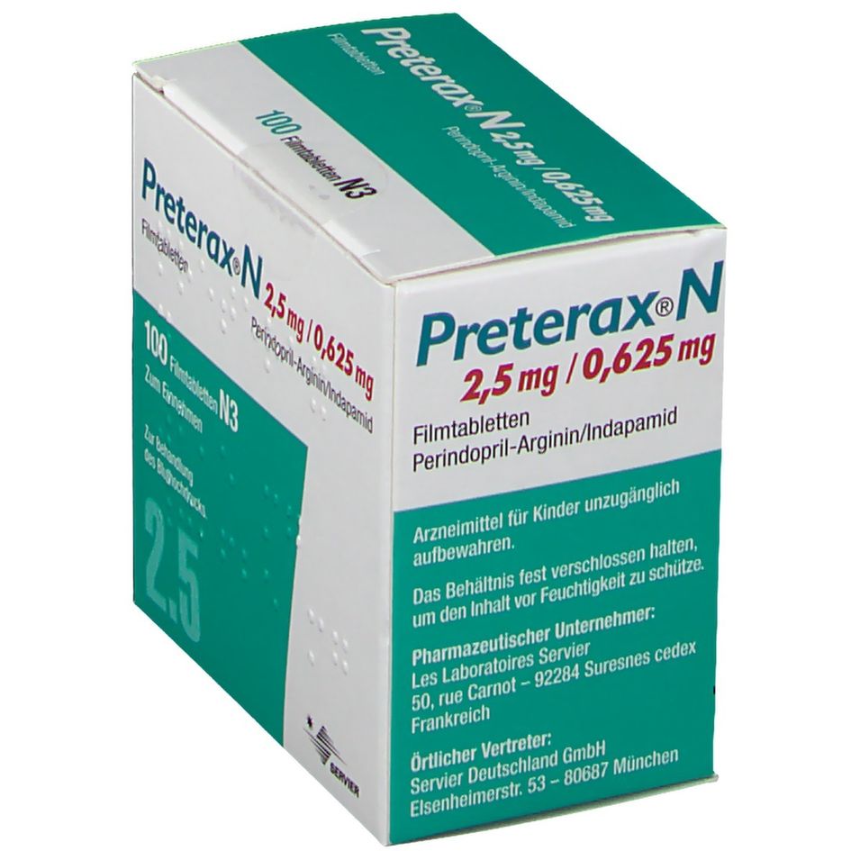 Preterax® N 2,5 mg/0,625 mg 100 St - shop-apotheke.com