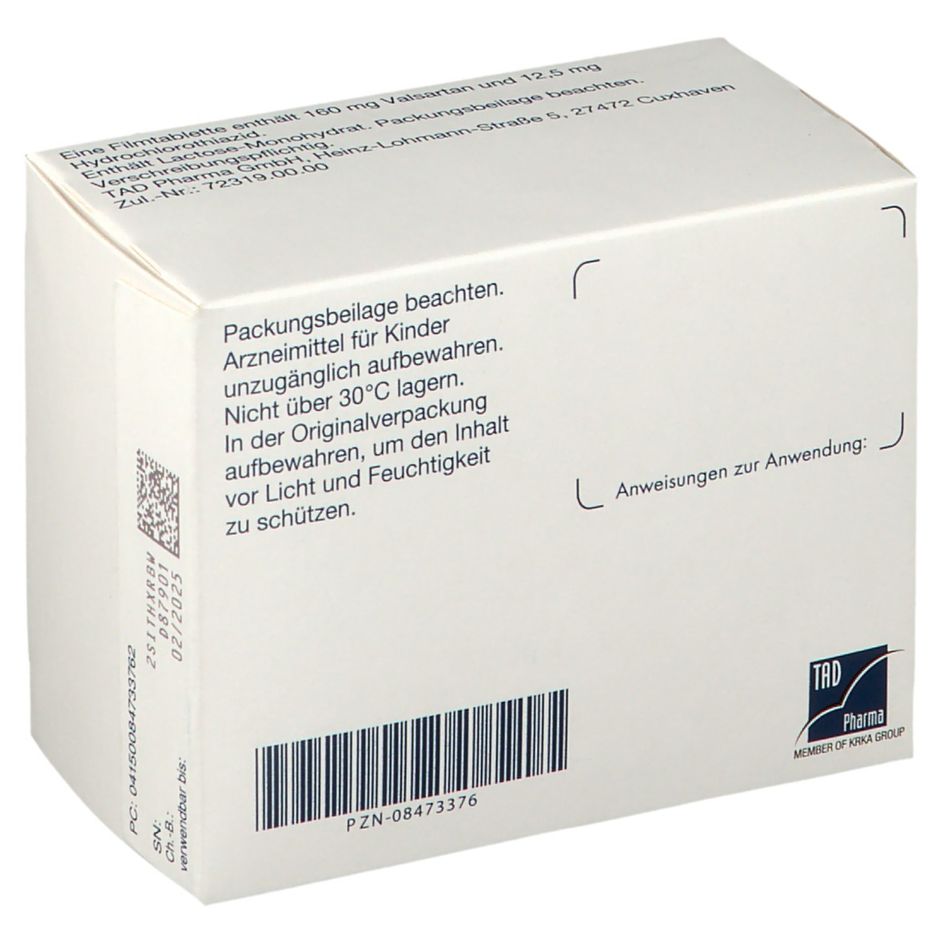 Valsacor comp.® 160 mg/12,5 mg 98 St - shop-apotheke.com