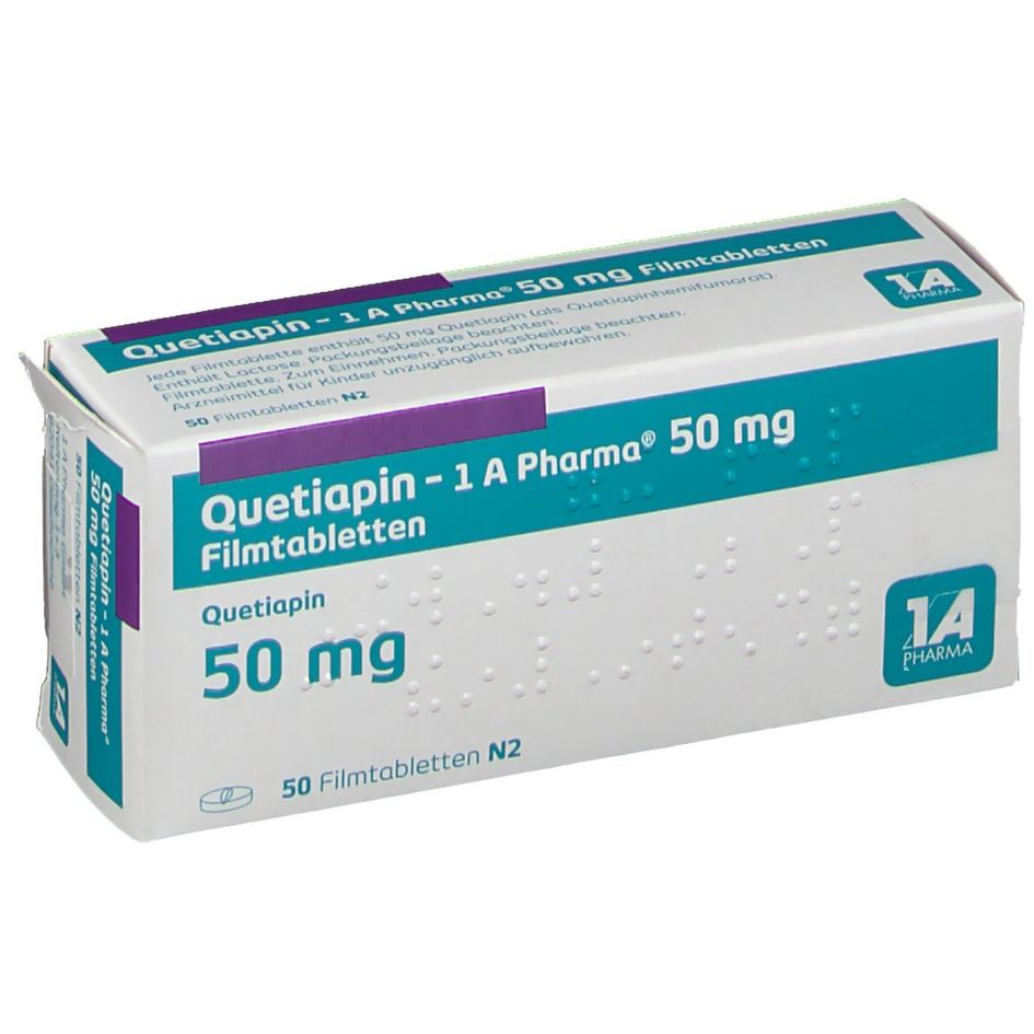 Quetiapin - 1 A Pharma® 50 mg 50 St - shop-apotheke.com