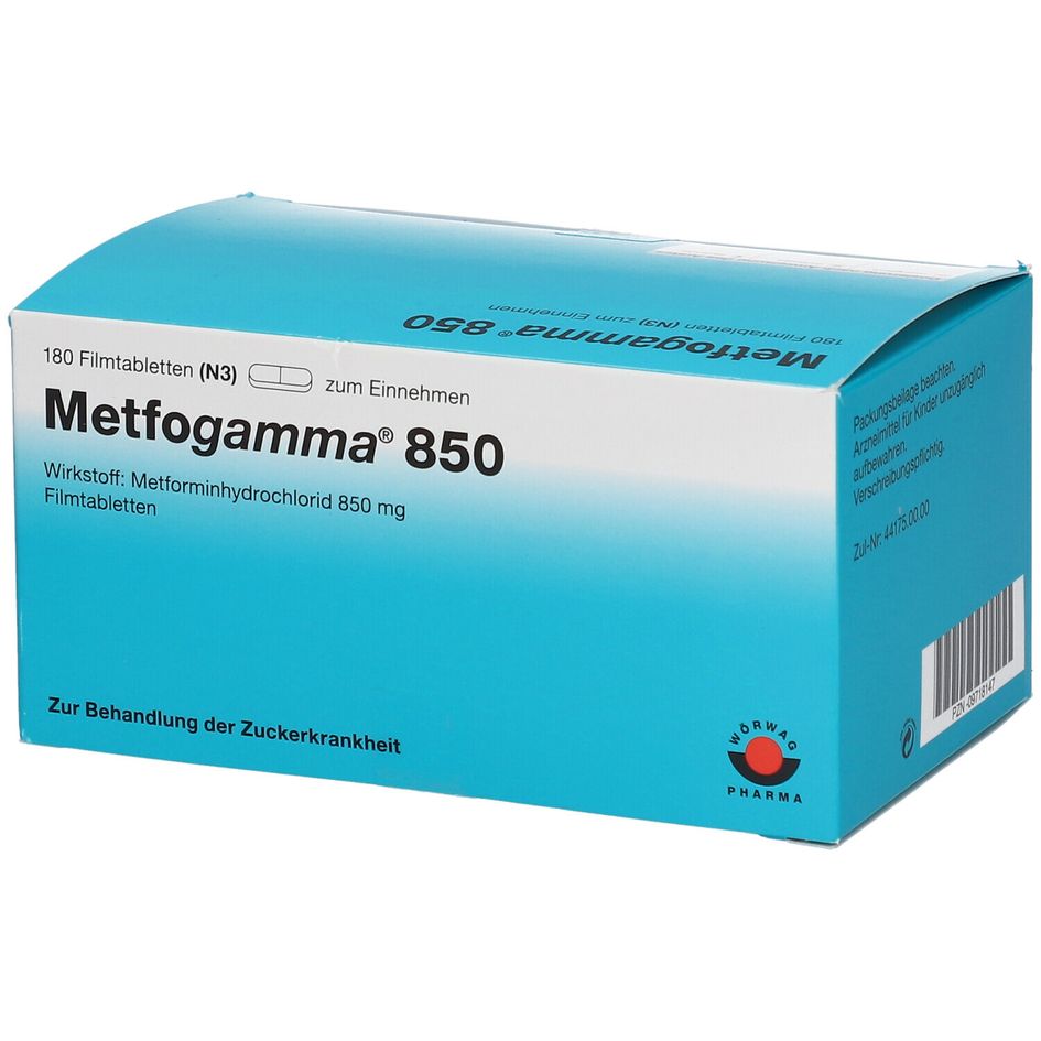 Metfogamma® 850 mg 180 St - shop-apotheke.com