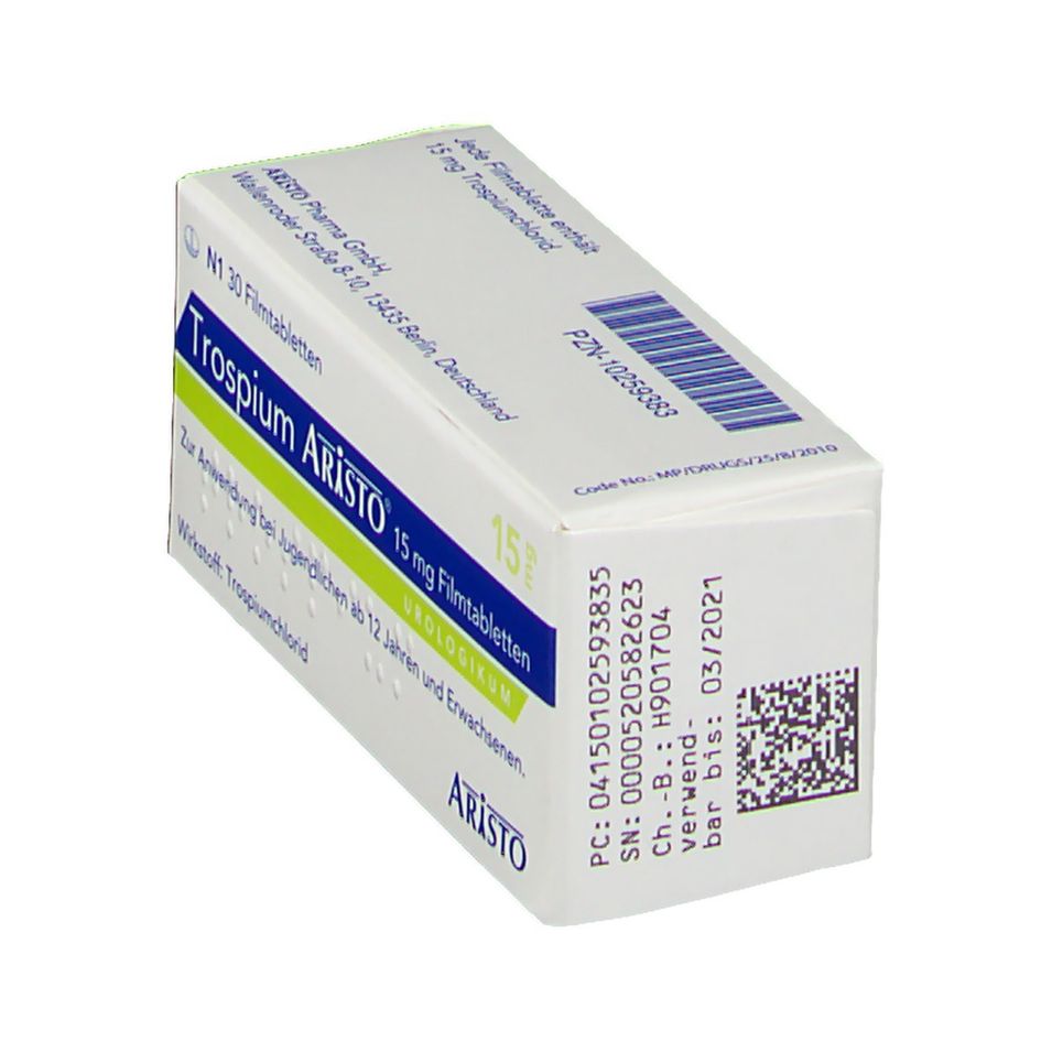 Trospium Aristo® 15 mg 30 St - shop-apotheke.com
