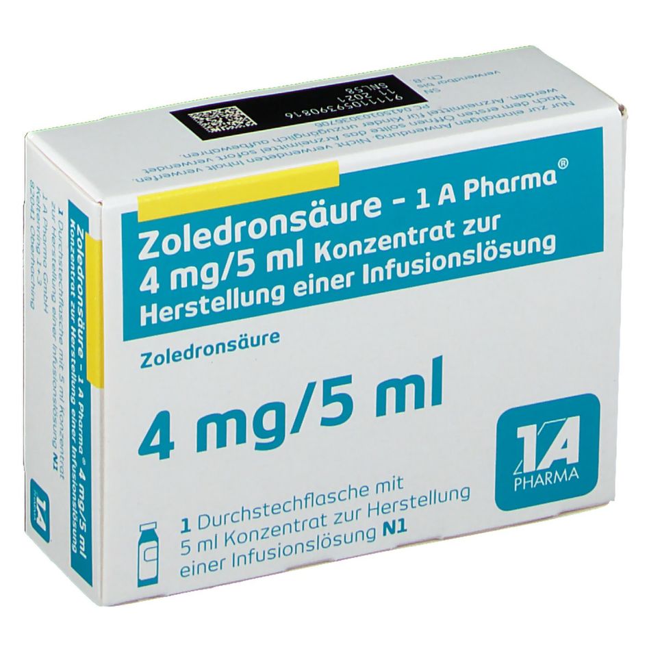 Zoledronsäure - 1 A Pharma® 4 mg/5 ml 1 St - shop-apotheke.com