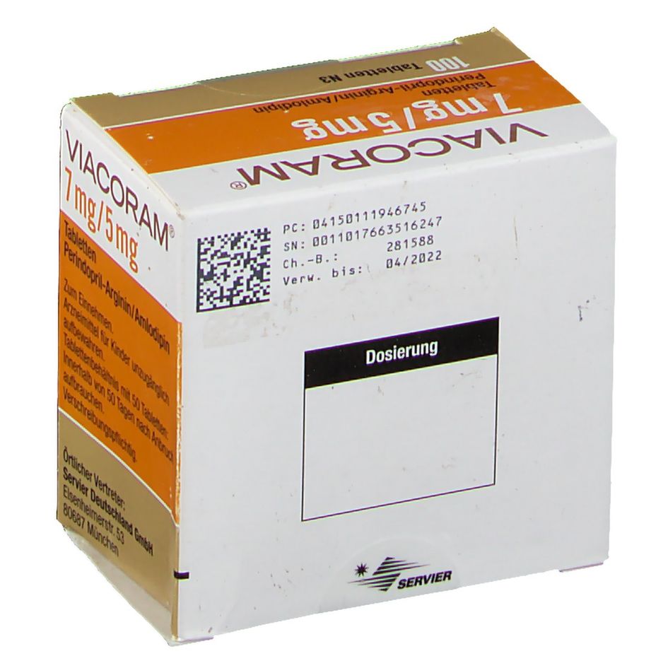 VIACORAM® 7 mg/5 mg 100 St - shop-apotheke.com
