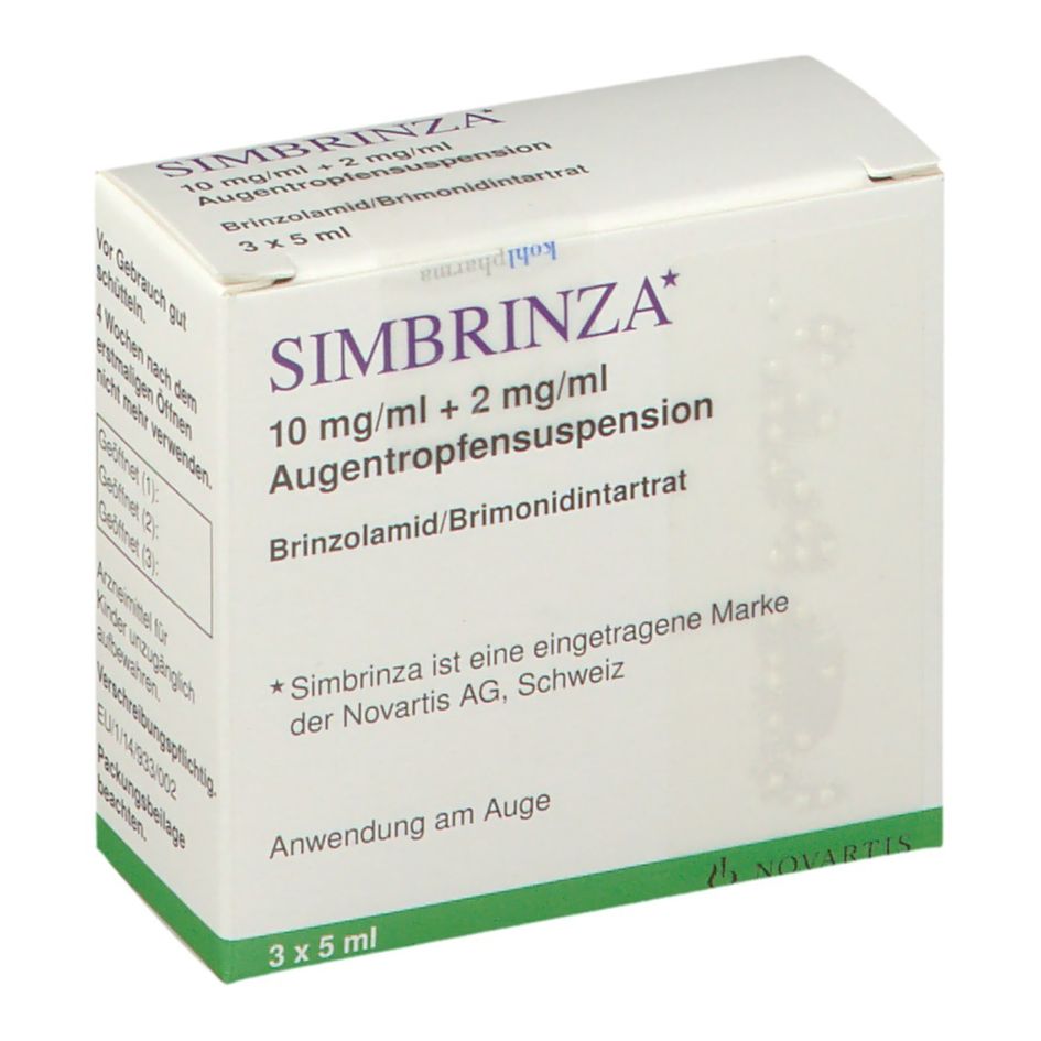 SIMBRINZA 10 mg/ml + 2 mg/ml Augentropfensusp. 3x5 ml - shop-apotheke.com
