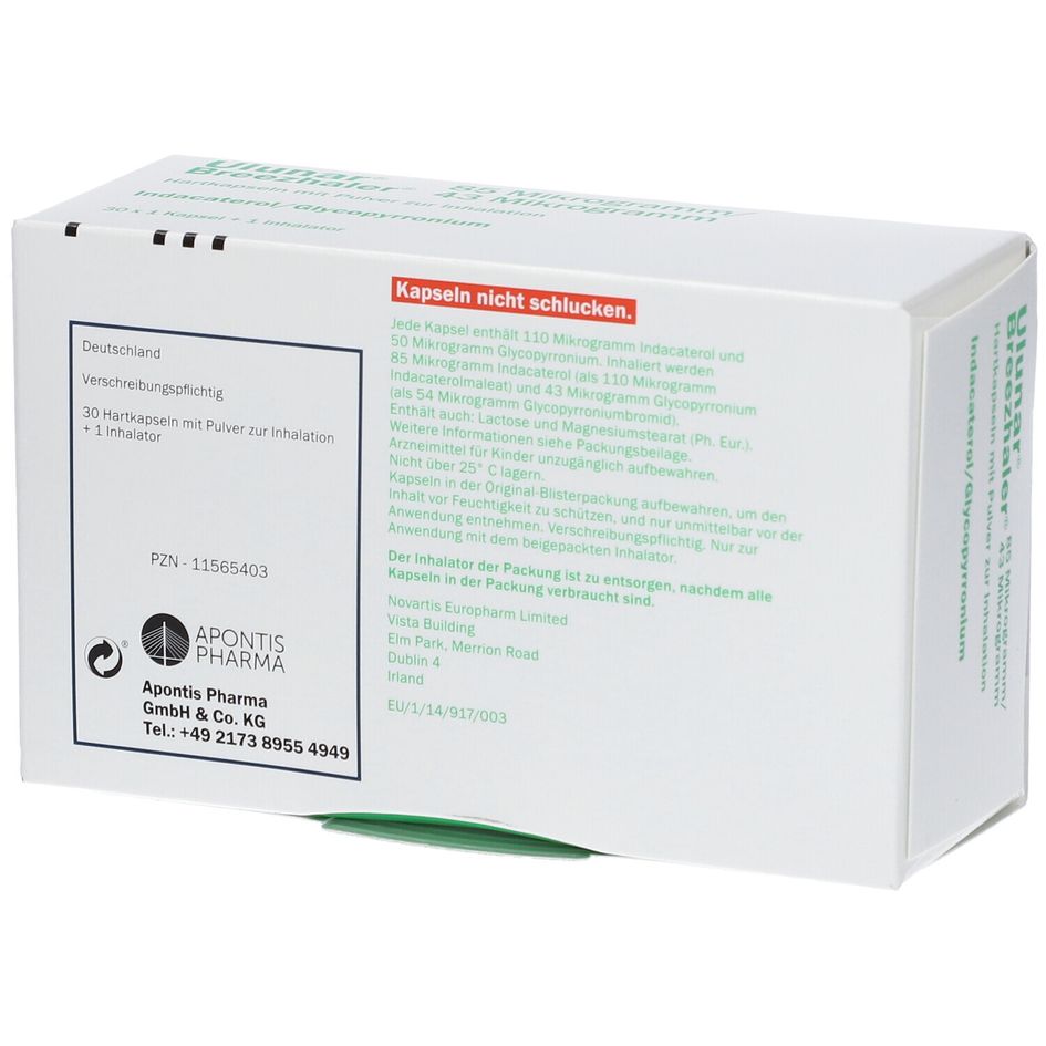 Ulunar® Breezhaler® 85 µg/43 µg 30 St - shop-apotheke.com