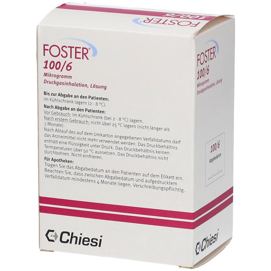 Foster 100/6 µg 120 Hub Dosieraerosol 2 St - shop-apotheke.com