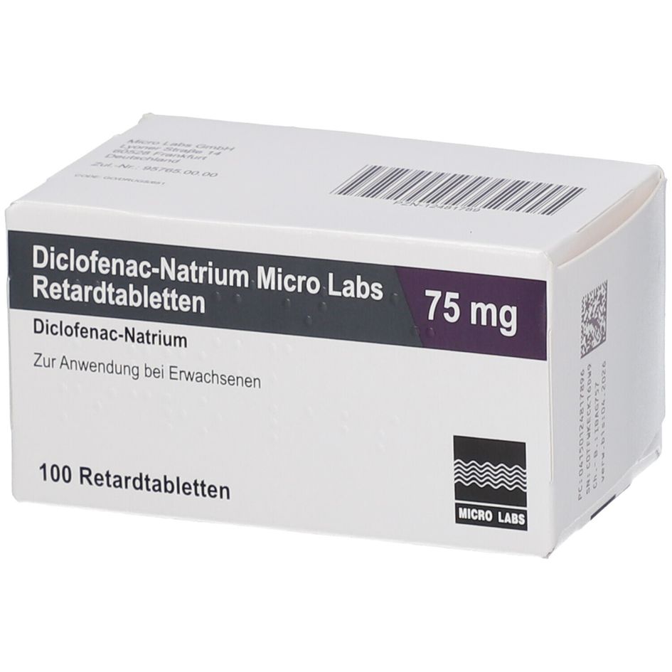 Diclofenac-Natrium Micro Labs 75 mg 100 St - shop-apotheke.com