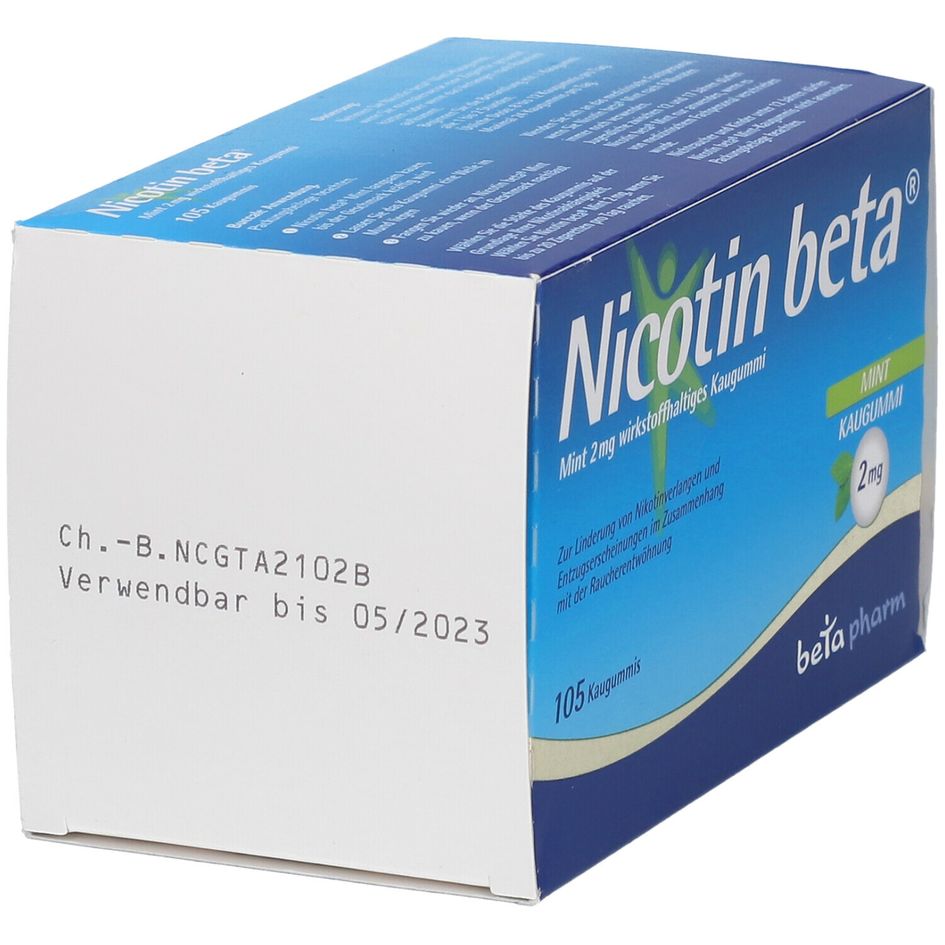 Nicotin beta® Mint 2 mg 105 St - shop-apotheke.com