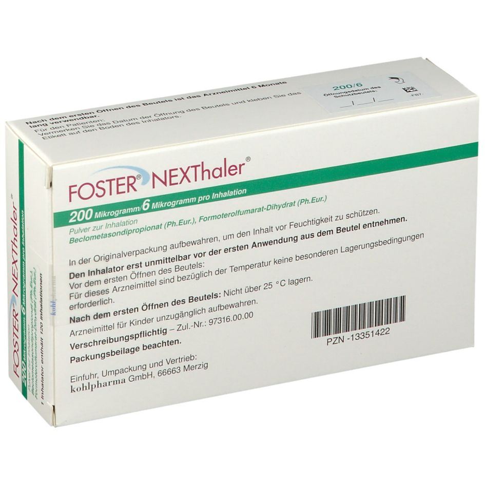 Foster Nexthaler 200/6 µg 120 ED 1 St - shop-apotheke.com