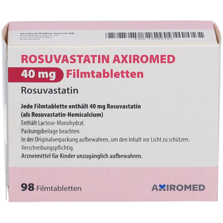 ROSUVASTATIN AXIROMED 40 mg 98 St - shop-apotheke.com