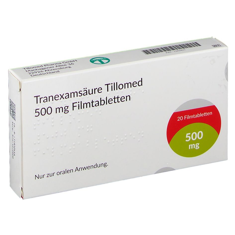 Tranexamsäure Tillomed 500 mg 20 St - shop-apotheke.com