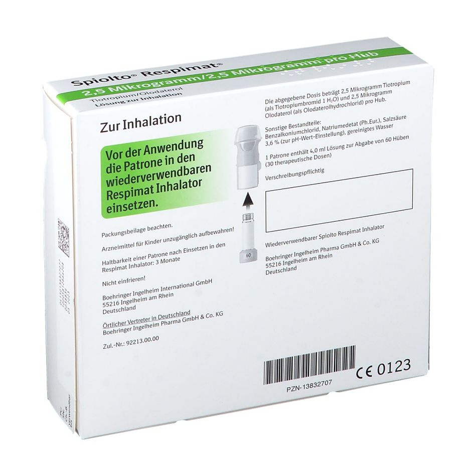 Spiolto® Respimat® Patrone 2,5 µg/2,5 µg pro Hub 3x4 ml - shop-apotheke.com