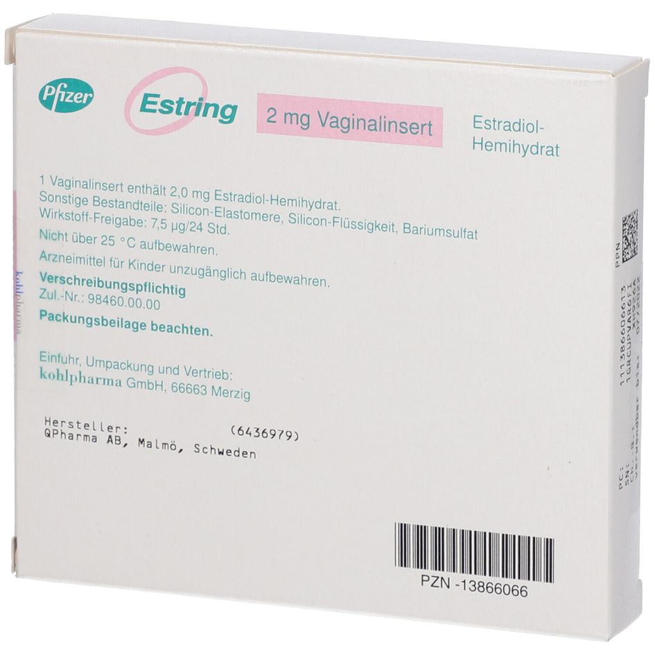 ESTRING 2 mg Vaginalinsert 1 St - shop-apotheke.com