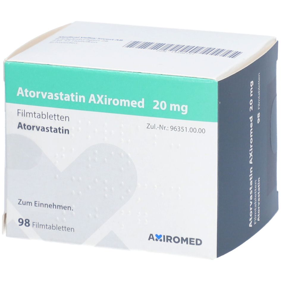 Atorvastatin Axiromed 20 mg 98 St - shop-apotheke.com
