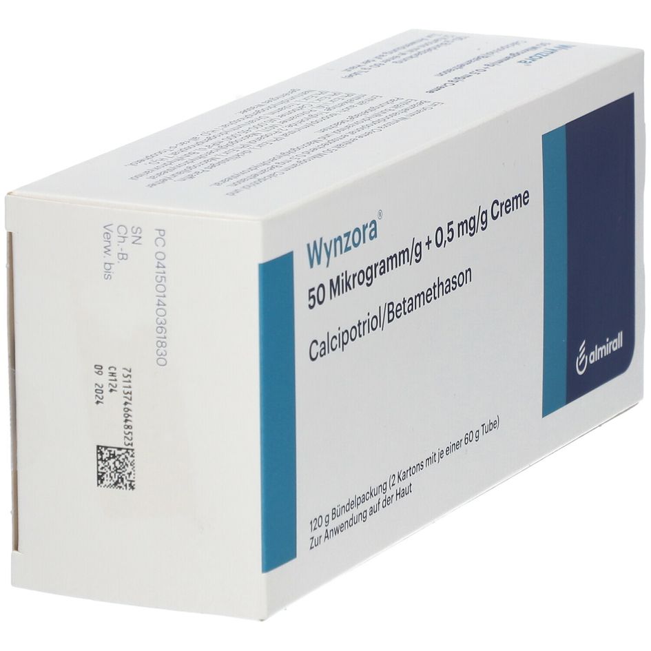 WYNZORA 50 Mikrogramm/g + 0,5 mg/g Creme 2x60 g - shop-apotheke.com