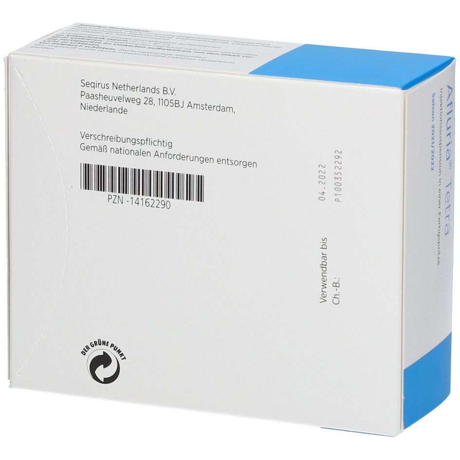 AFLURIA TETRA 2021/2022 Inj.-Susp.F-Spr.m.Kanüle 10x0,5 ml - shop ...