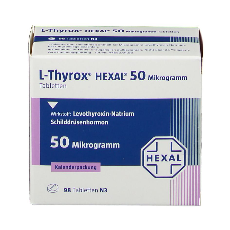 L-Thyrox® HEXAL® 50 µg 98 St - shop-apotheke.com