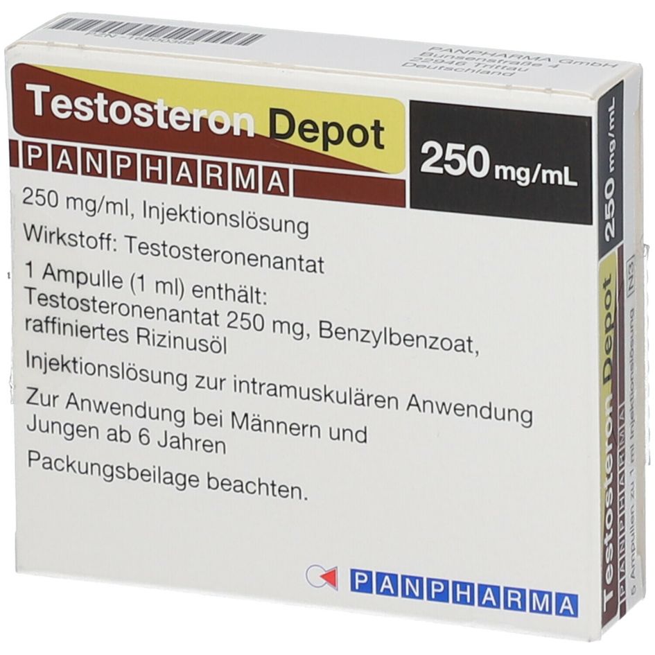 TESTOSTERON Depot PANPHARMA 250 mg/ml Inj.-L.Amp. 5x1 ml - shop ...
