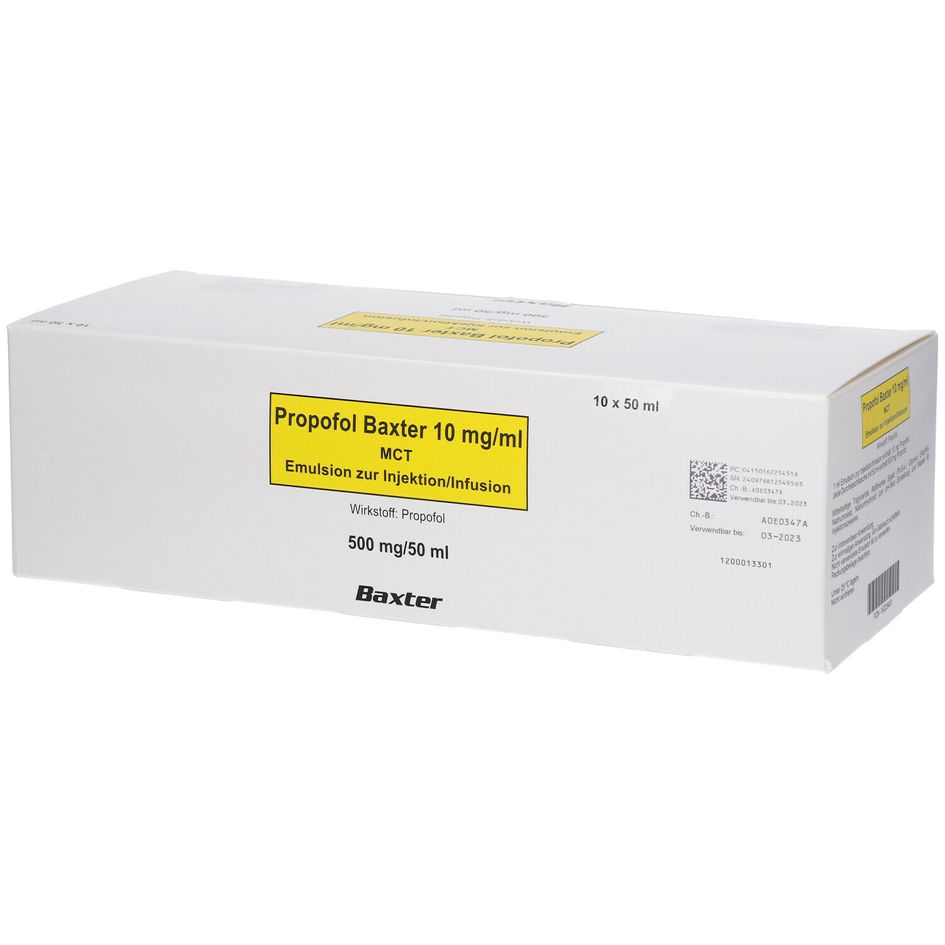 Propofol Baxter 10 mg/ml 10x50 ml - shop-apotheke.com