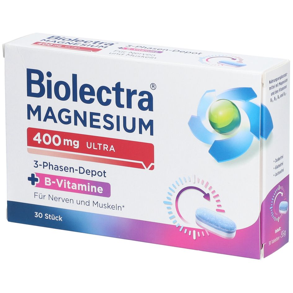 Biolectra® Magnesium 400 ml ultra 3-Phasen-Depot 30 St - shop-apotheke.com