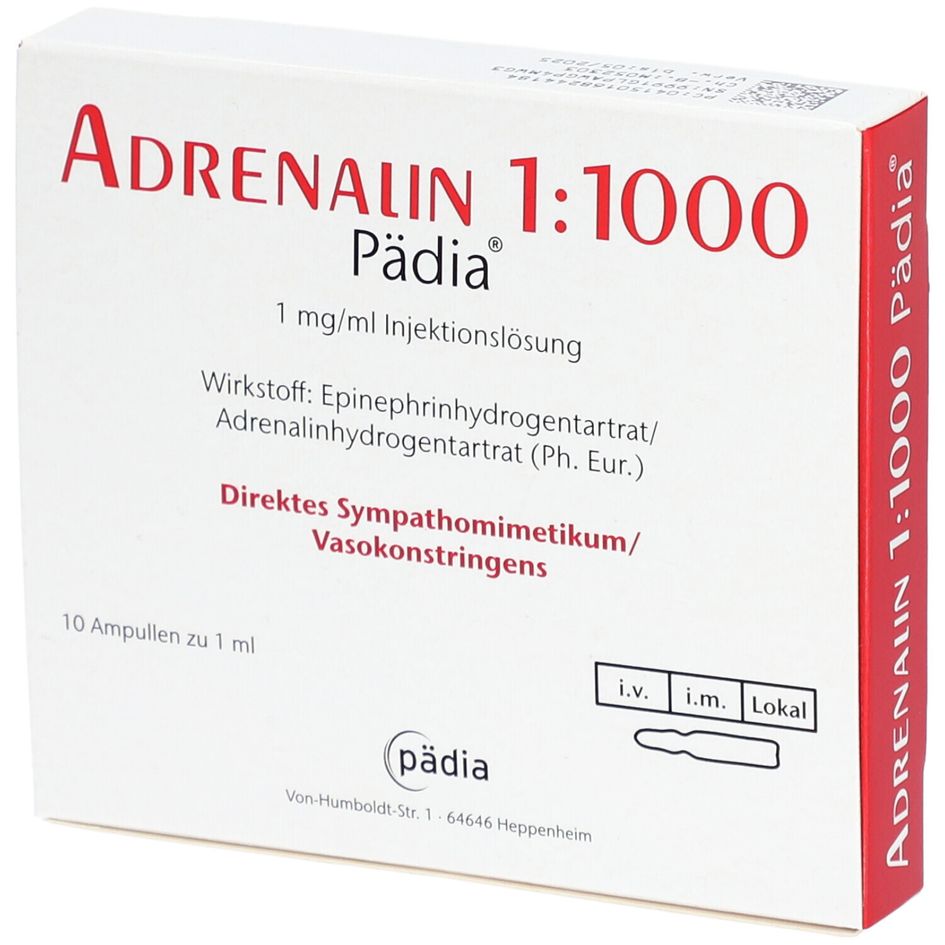 Adrenalin 1:1.000 Pädia 1 mg/ml 10x1 ml - shop-apotheke.com