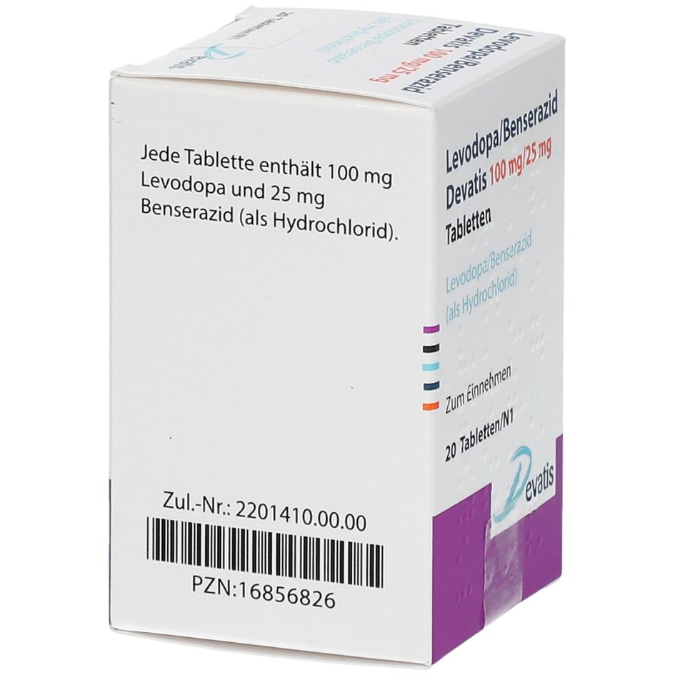 Levodopa/Benserazid Devatis 100 mg/25 mg 20 St - shop-apotheke.com