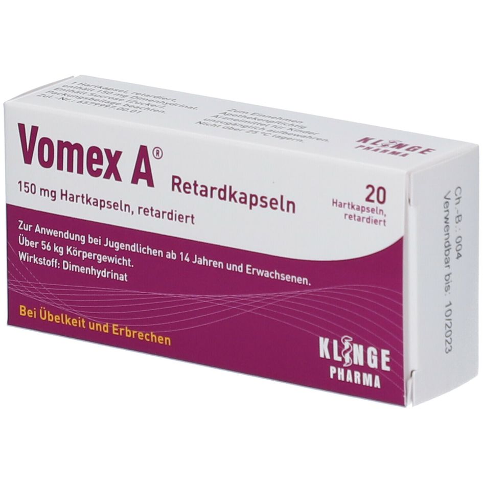 Vomex A® 150 mg 20 St - shop-apotheke.com