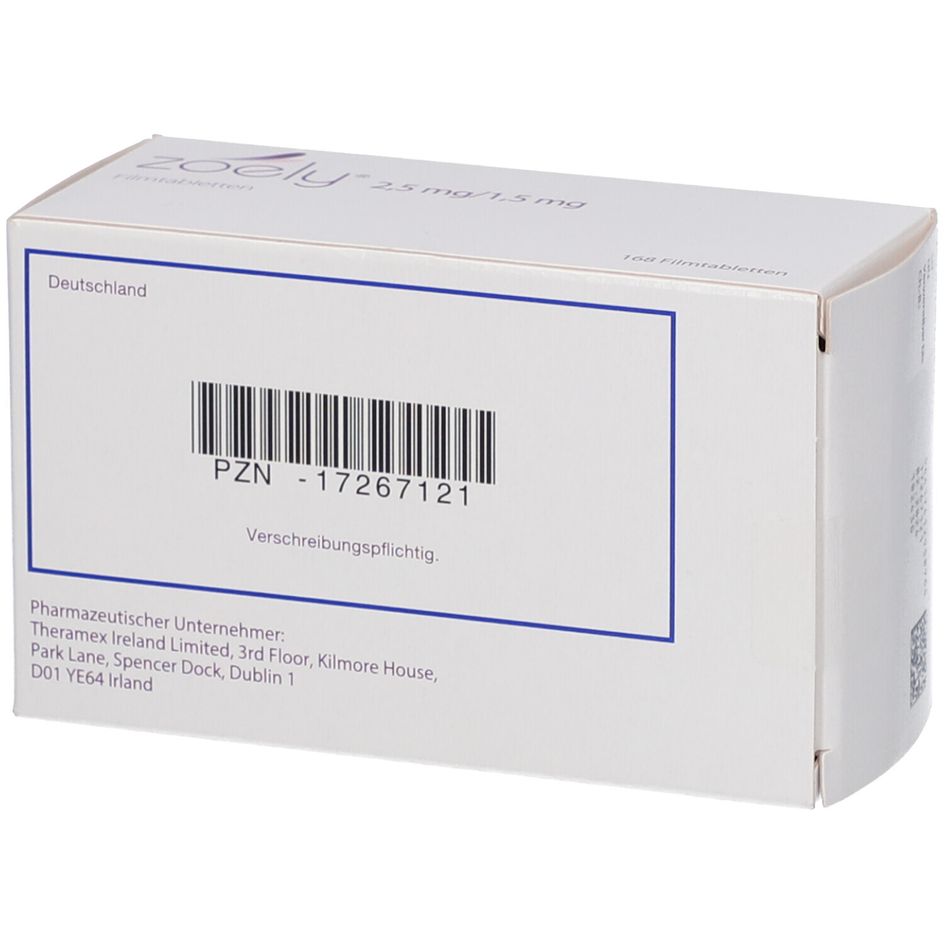ZOELY 2,5 mg/1,5 mg Filmtabletten 168 St - shop-apotheke.com