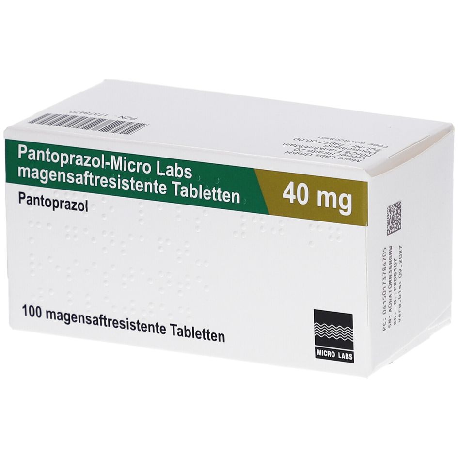 PANTOPRAZOL Micro Labs 40 mg magensaftr.Tabletten 100 St - shop ...