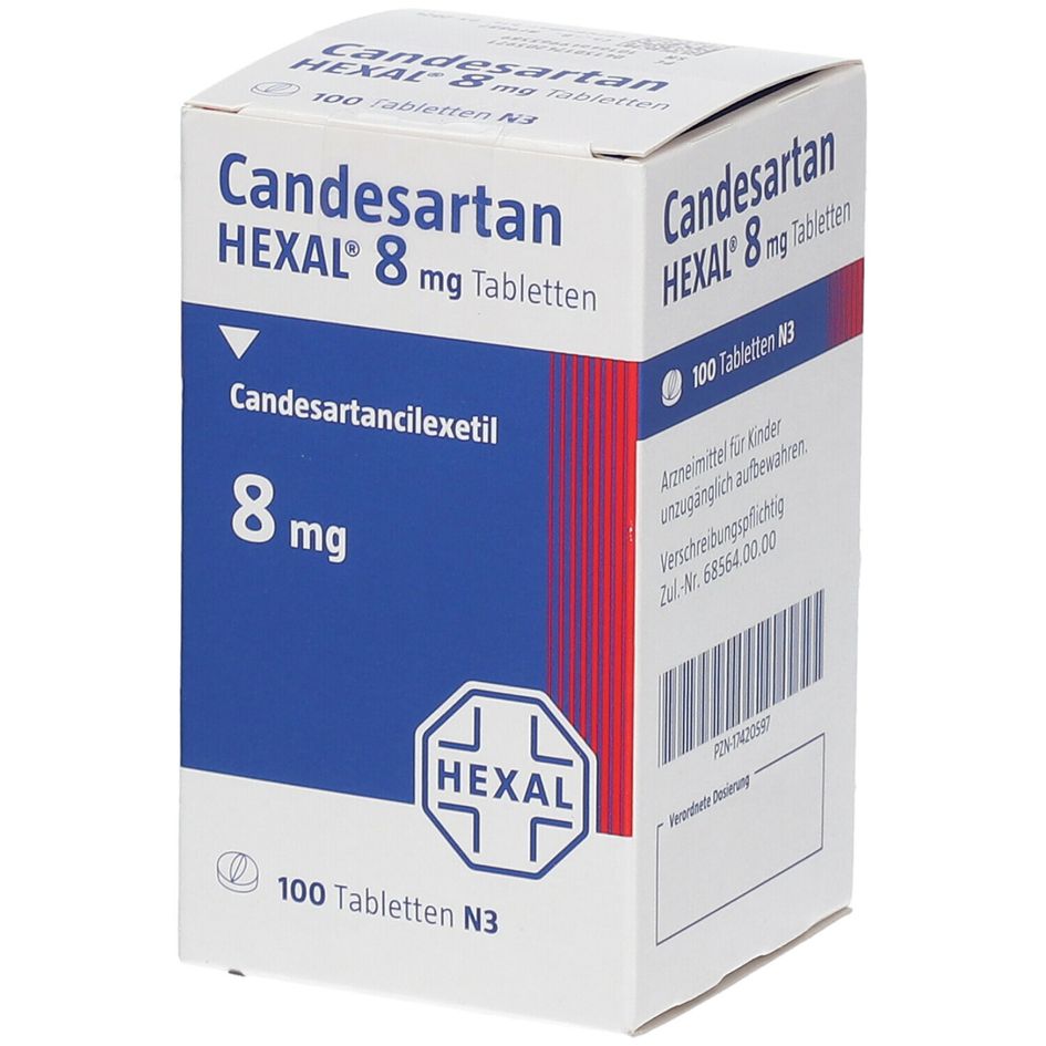 CANDESARTAN HEXAL 8 mg Tabletten Dose 100 St - shop-apotheke.com