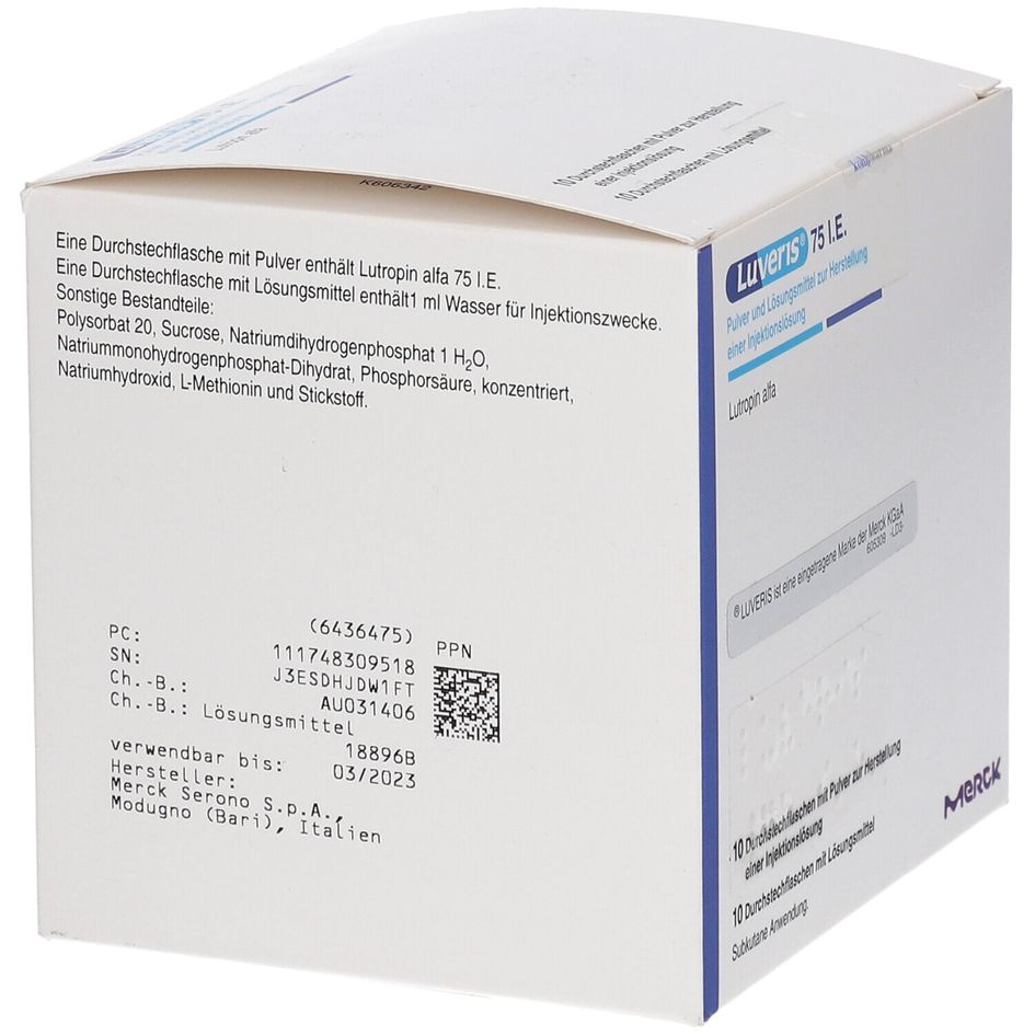 LUVERIS 75 I.E. Plv.u.Lsm.z.H.e.Injektionslsg. 10 St - shop-apotheke.com
